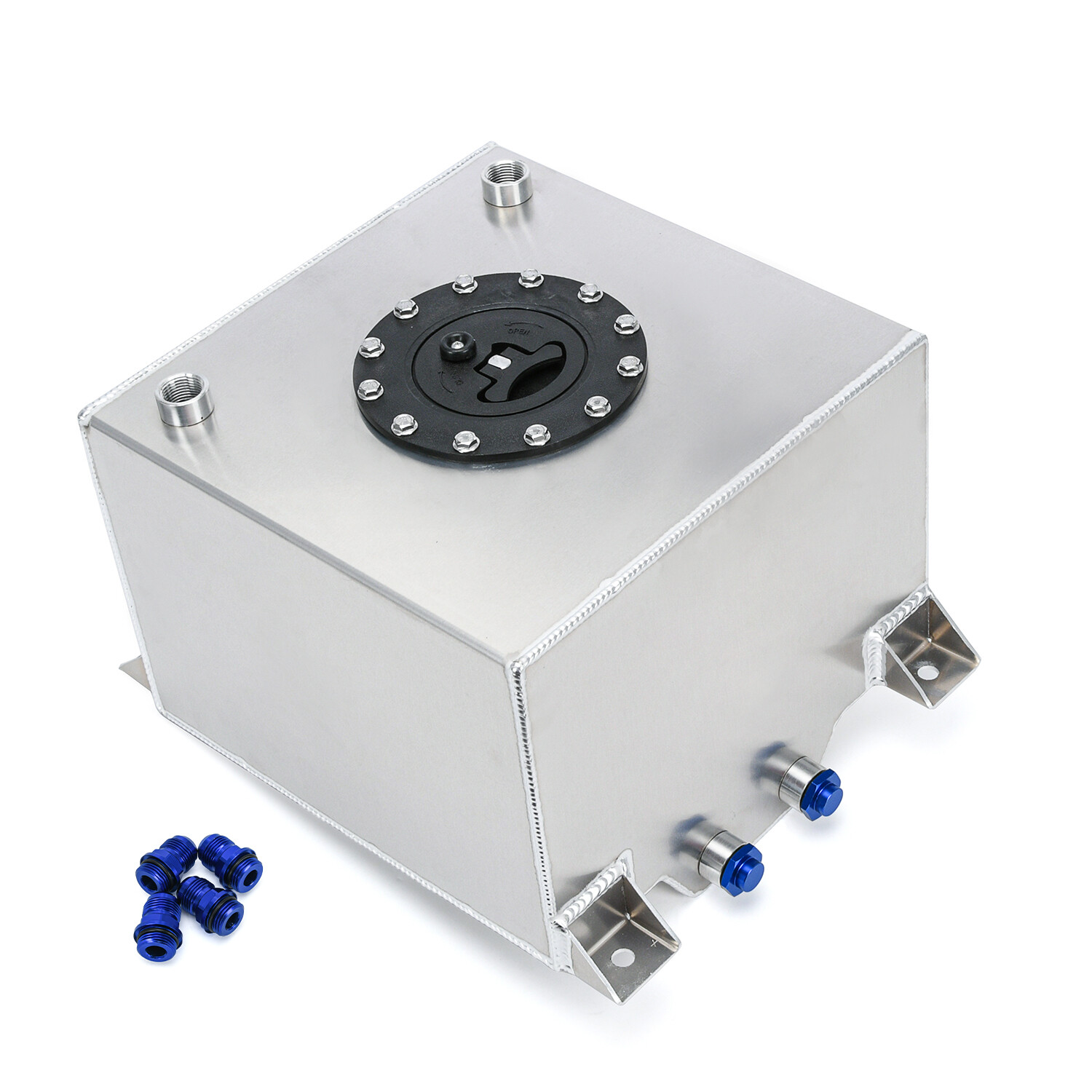 5Gallon 20L Polished Aluminum Racing Drift Fuel Cell Tank With Cap Foam ...