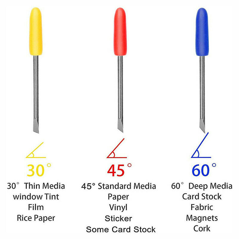 50Pcs 30°/45°/60° degree Roland Cutting Plotter Vinyl Cutter Blade ...