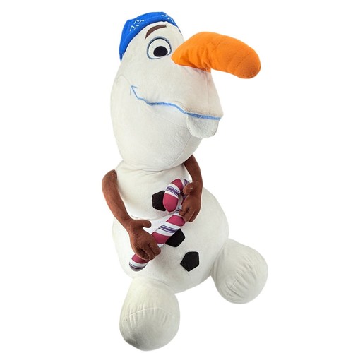 Large Disney Frozen Olaf Holiday Plush Blue Hat Candy Cane Christmas ...
