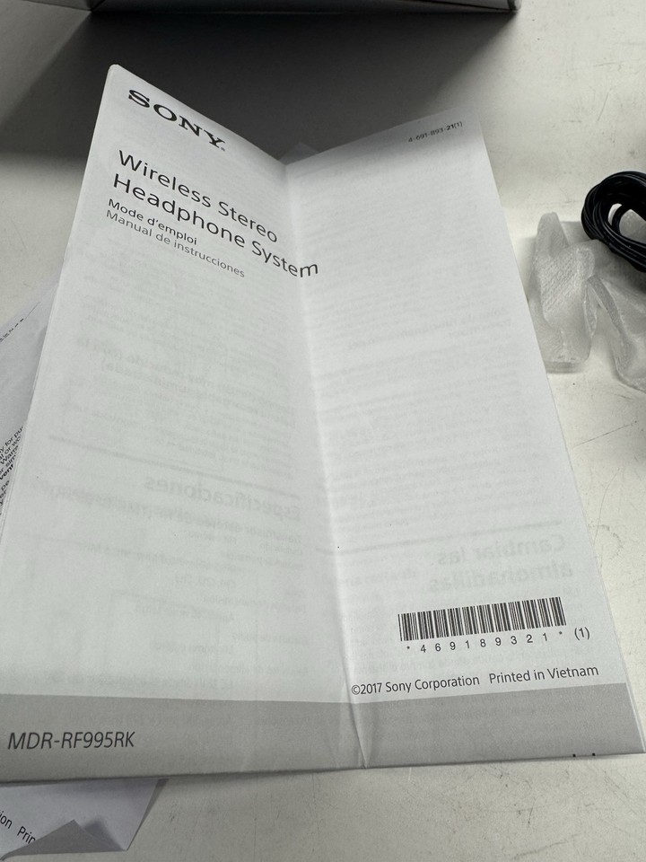 NEW Sony Wireless Stereo Headphone System MDR-RF995RK w/ Orig. Box | eBay