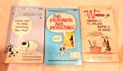 Lot of 3 Vintage Comic Strip Books - Wizard of ID-Parker and Hart ...
