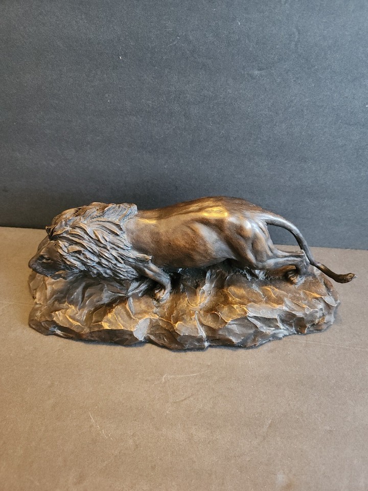 Stalking The African Plains Robert Glen Signed Bronze Figure w/Repair ...