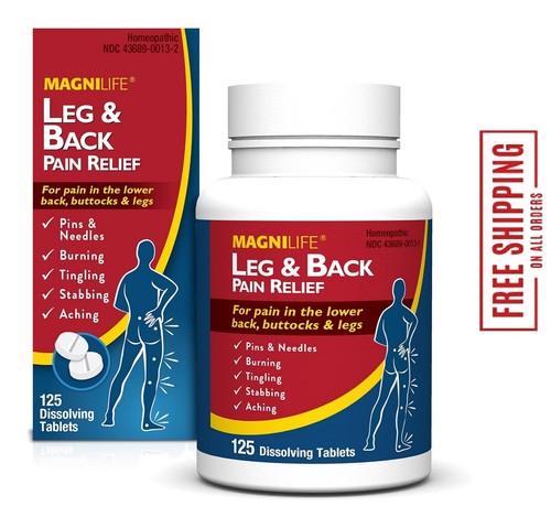 MagniLife Leg & Back Pain Relief, Fast-Acting Pain Relief - 125 Tablets ...