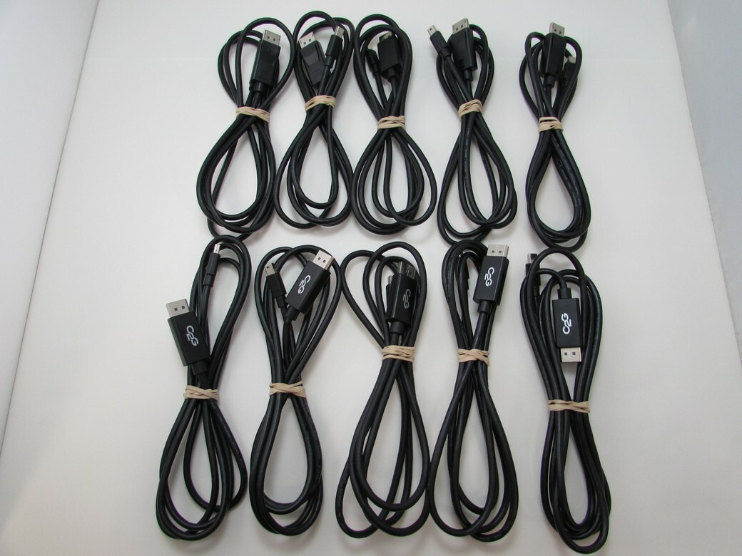 Lot of 10 C2G Mini DisplayPort to DisplayPort 6 Feet E119932 20276 30V ...