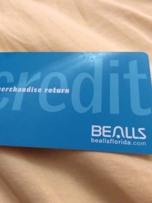BEALLS DEPT STORE CREDIT OR MERCHANDISE CARD WITH $103.61. CARD DOES ...