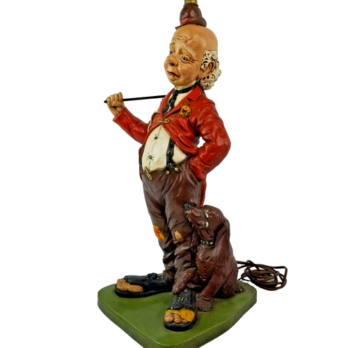 Vintage Chalkware Sad Hobo Crying Dog Lamp Tall 1960's Original Working ...