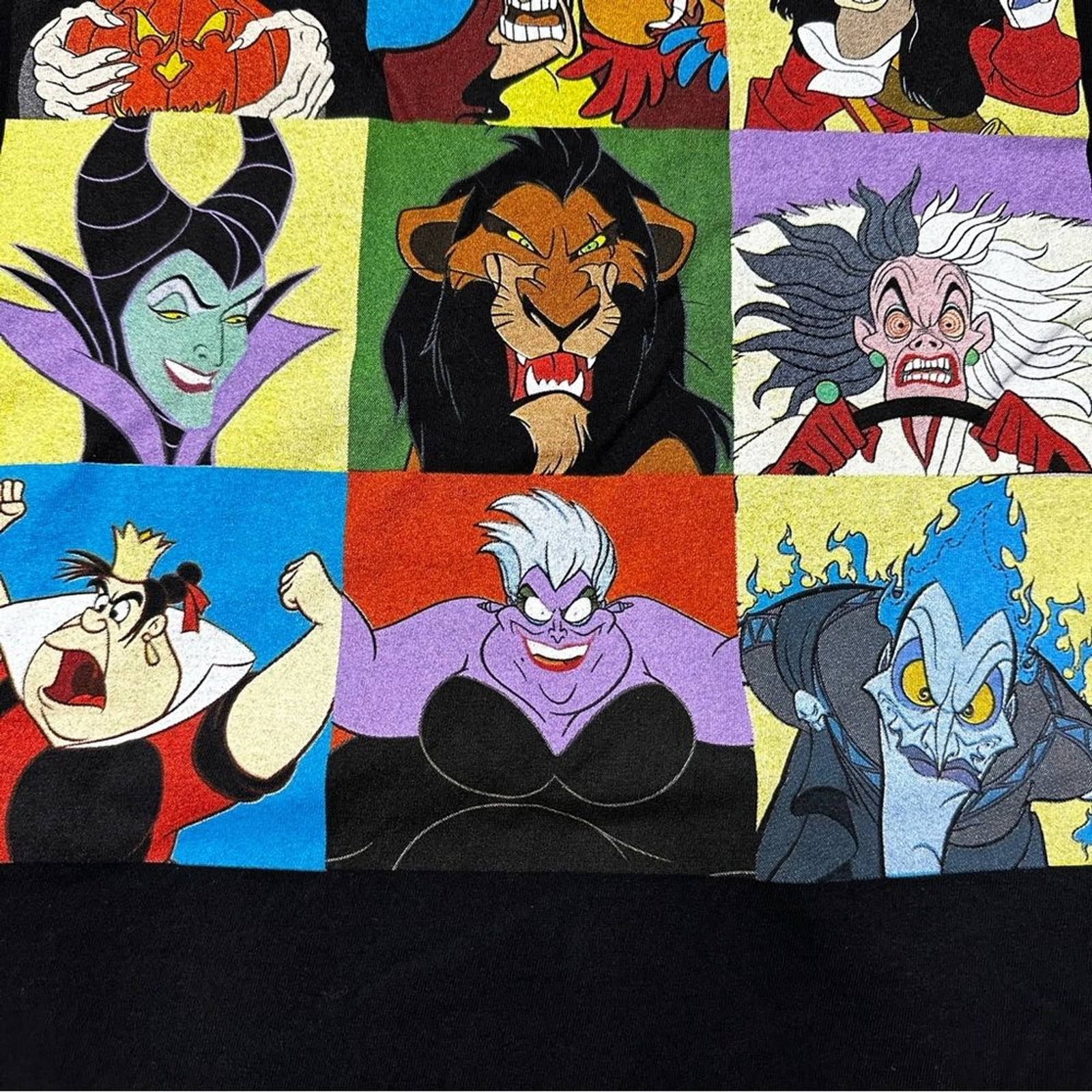 Disney Villains Collage Graphic T-Shirt Black Unisex … - Gem