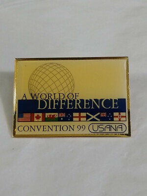 USANA Convention 99 Badge Lapel Hat Pin A World Of Difference MLM ...