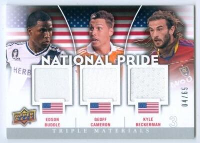 EDSON BUDDLE KYLE BECKERMAN CAMERON "NATIONAL PRIDE /65" UD MLS SOCCER ...