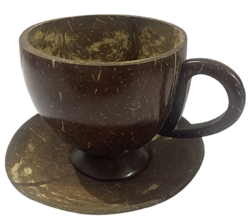 Hand coconut shell made Tea Coffee Mug 100% natural ceylon eco friendly ...