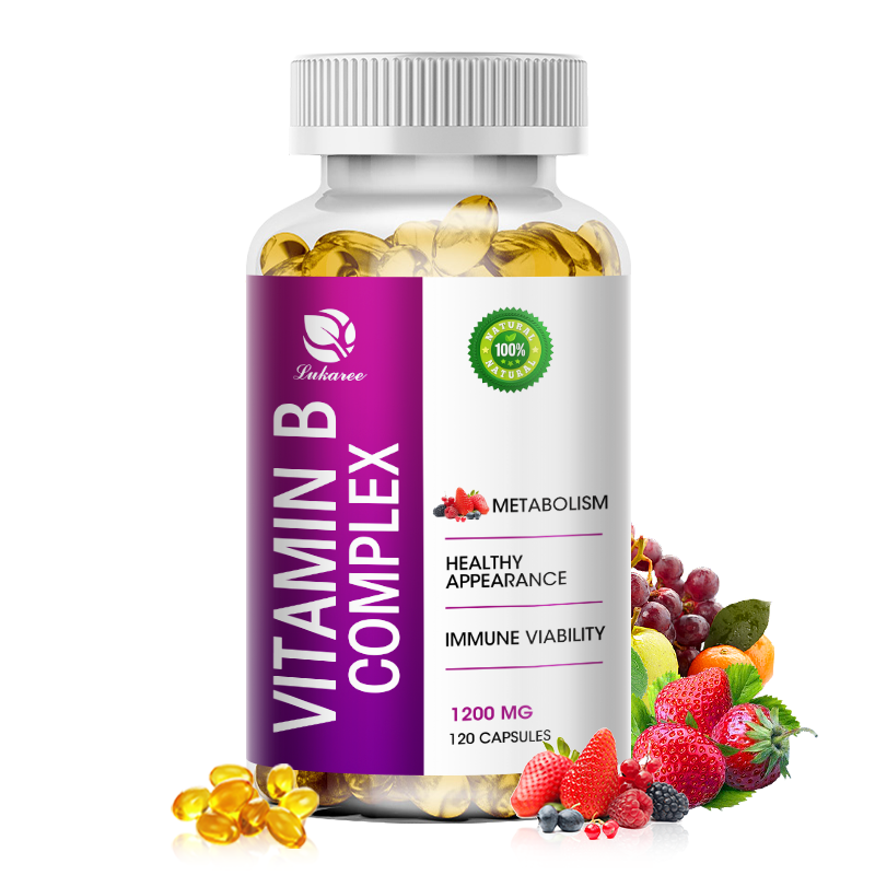 Vitamin B Complex 120 Capsules B1,B2,B3,B5,B6,B7,B9,B12, Immune Support ...