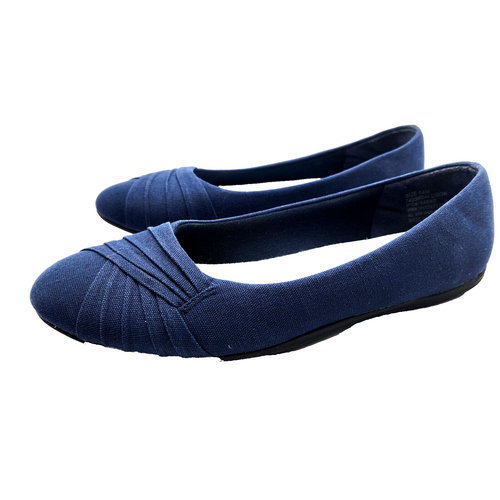 Hot Cakes Ballet SlippersFlats Allison Navy Blue Criss Cross Shoes US8 ...