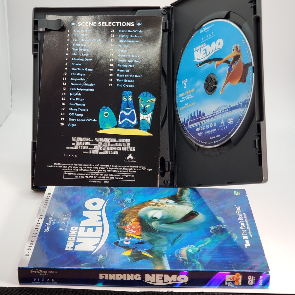 Finding Nemo DVD 2003 2 Disc Collector's Edition Set with Slipcase Very ...