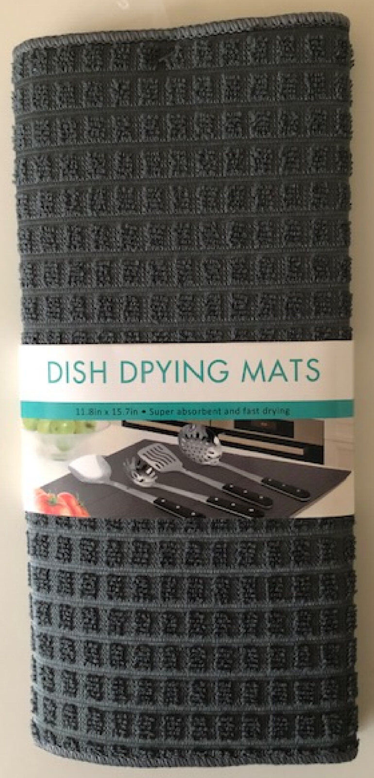 PLAIN COLOUR MICROFIBRE DISH GLASS DRYING MAT 39 X 30 CM- KITCHEN SINK ...