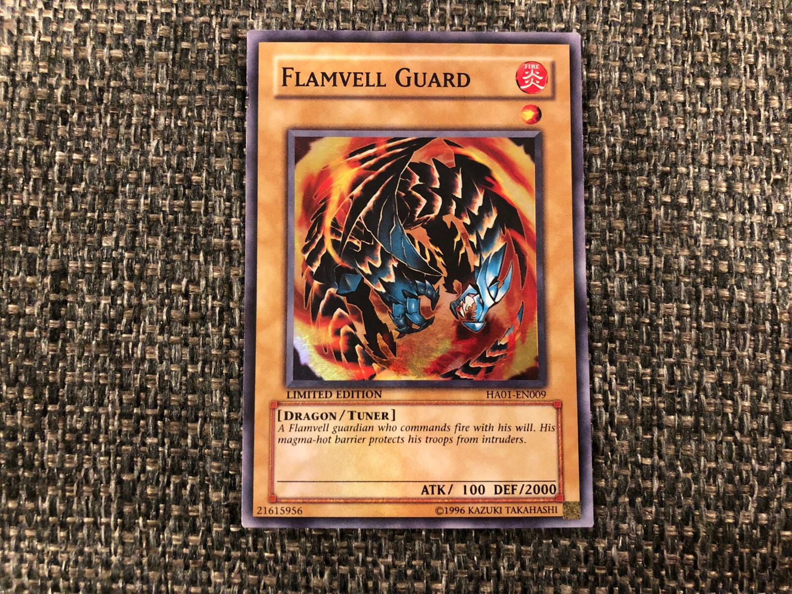 Yugioh - Flamvell Guard - HA01-EN009 - Super Rare NEAR MINT free fast ...