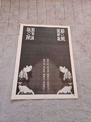 FPOT174 MAGAZINE ADVERT 12X8" DEAD OR ALIVE : LOVER COME BACK TO ME | eBay