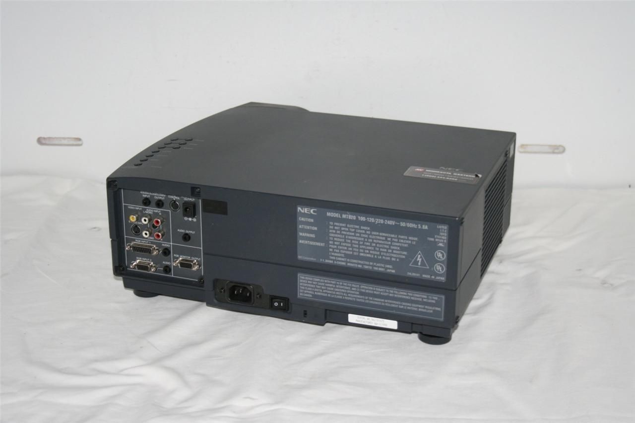 NEC MultiSync MT820 LCD Projector 50927212451| eBay