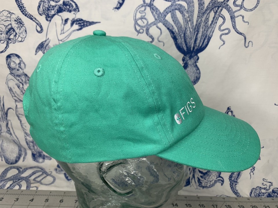 Figs Scrub Clothing Hat Adjustable Baseball Cap Green w/ White Logo ...