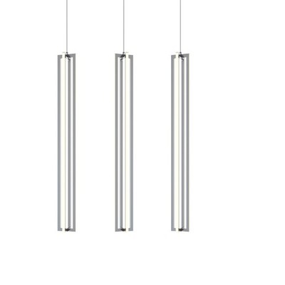 AFX Lighting Cass 3 Light Medium Linear Pendant, NK/Frost ...