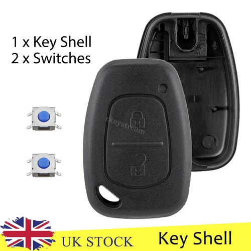 2 Button Key Fob Case For 2002 - 2014 Renault Master Kangoo Traffic ...