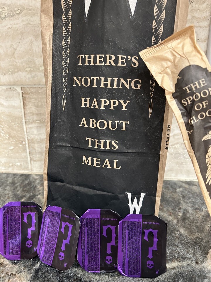 Wendy’s X Wednesday -Dips Of Dread Mystery Sauce - Complete Set - Spoon ...