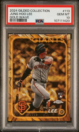 2024 TOPPS GILDED COLLECTION GOLD WAVE #113 JUNG HOO LEE ROOKIE RC 47/ ...