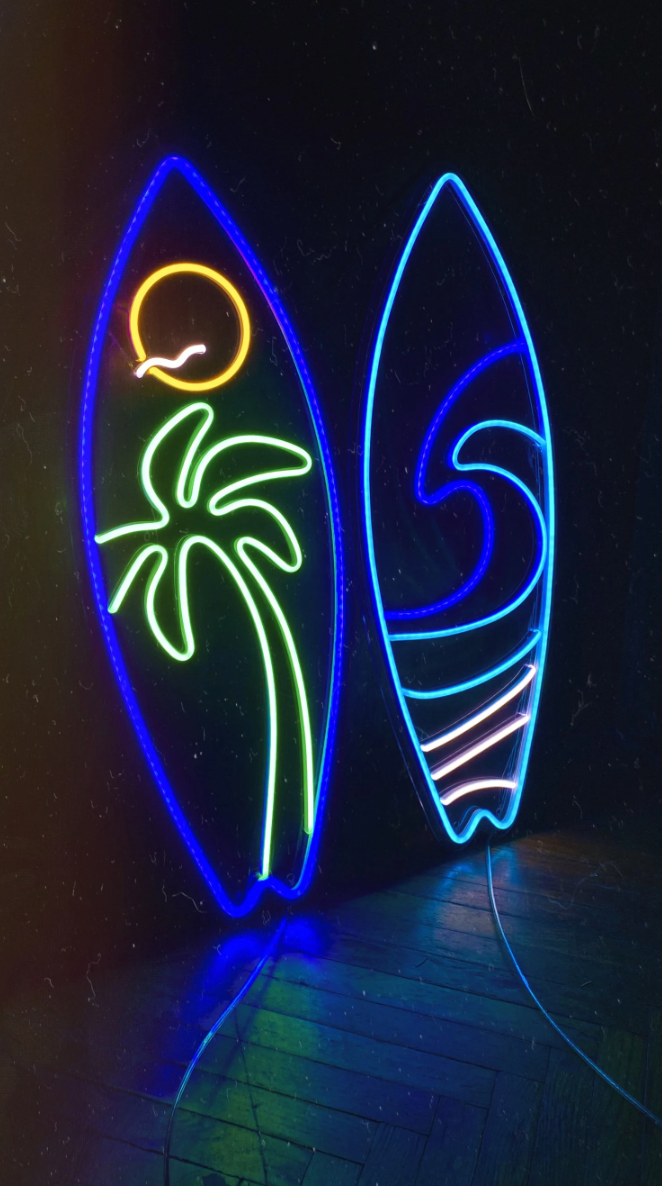 Neon Surfboards Qty 3 WAVELINE NSB41 Neon Pink Wooden Skimboard New