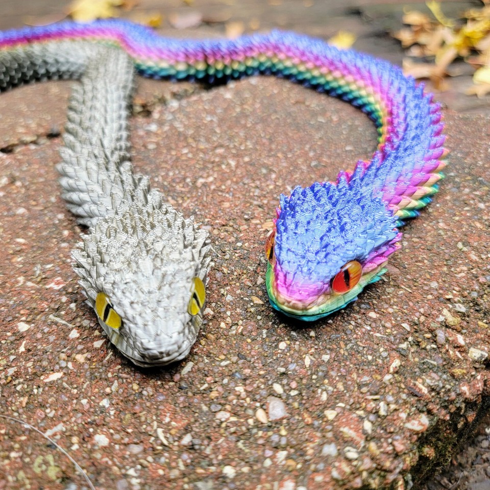 Articulated Bush Viper Toy - Dragon Snake 3D printed | eBay
