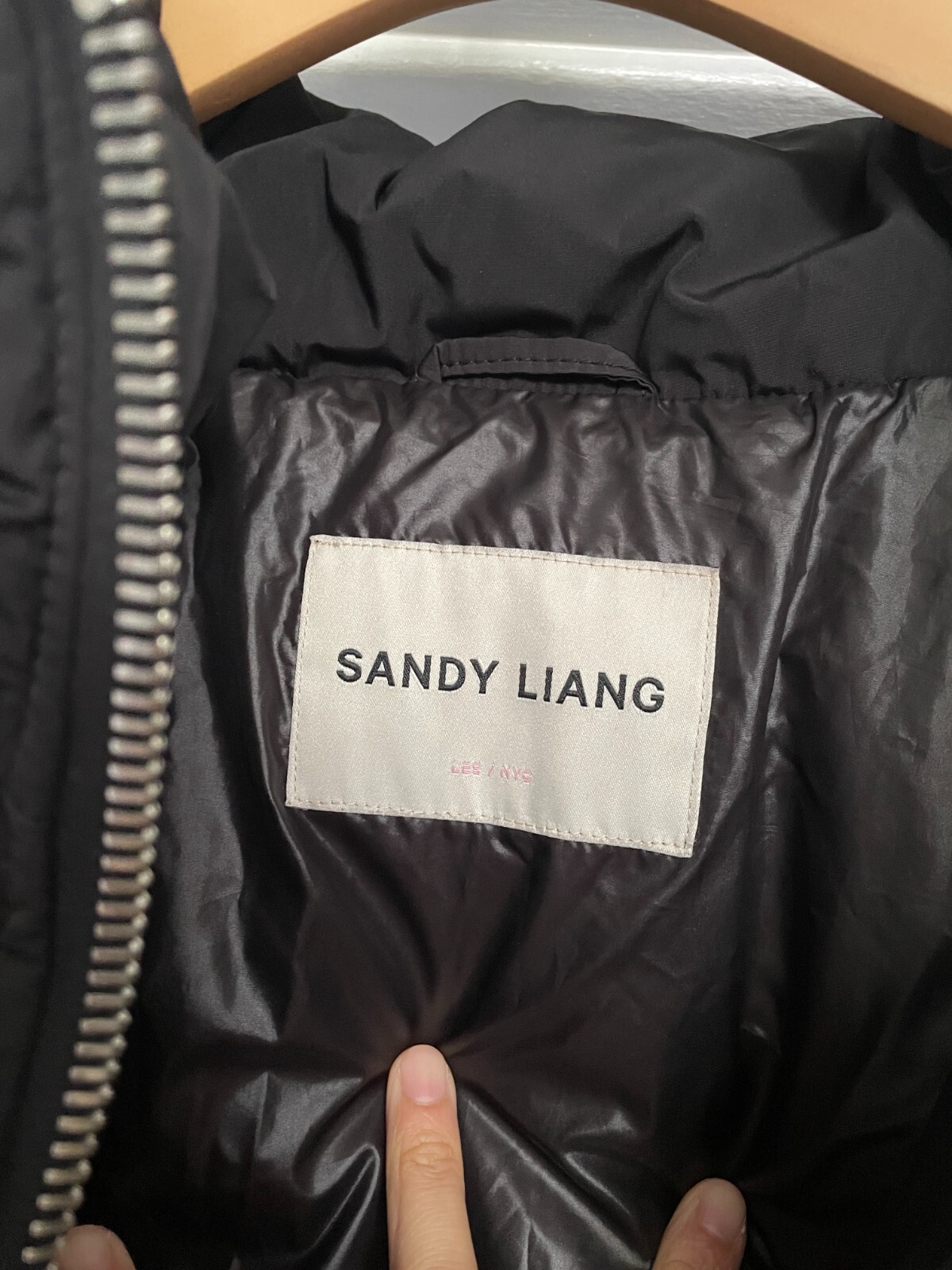 Sandy Liang Shearling Puffer Jacket - Gem