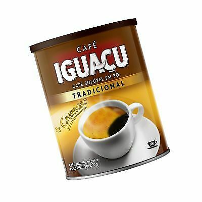 Cafe Iguacu Tradicional Instant Brazilian Coffee, Can 200 grams Pack of ...