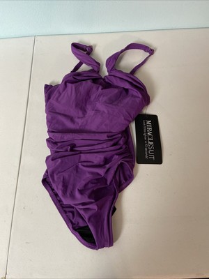Miraclesuit Aphrodite One Piece Swimsuit Wirefree Orchid Purple Size 10 ...