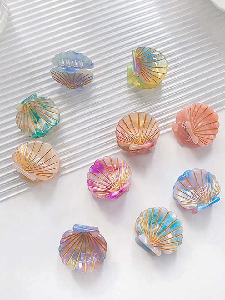 Mini Shell Hair Clip Hairpin Acrylic Hair Claw Accessories Hair Style ...