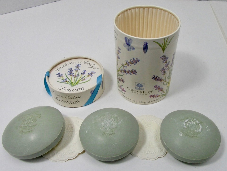 VINTAGE 1982 CRABTREE & EVELYN LAVENDER SWISS SOAP 3X3.5 OZ BARS | eBay