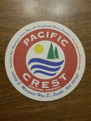 Beer Coaster ~ PACIFIC CREST Brewing Co ~ Seattle, WASHINGTON ** Open ...