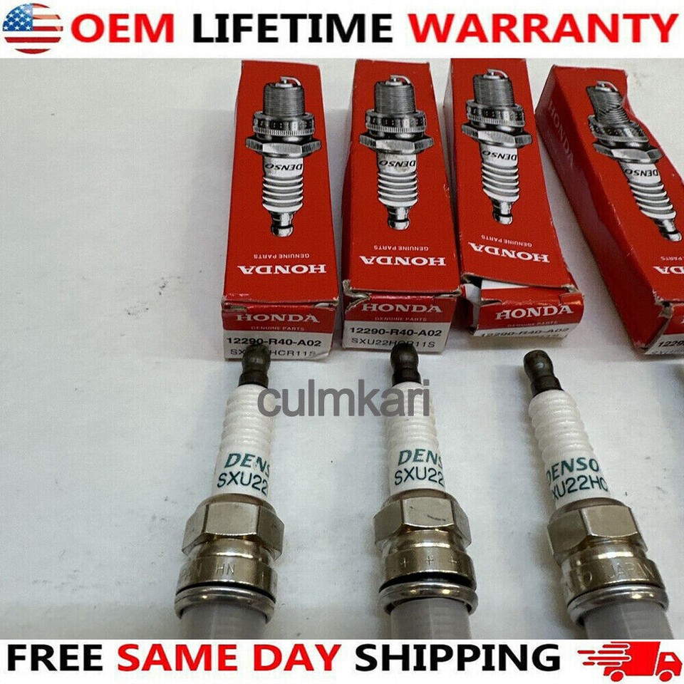 4Pcs OEM Iridium Spark Plugs Fits For Denso 12290-R40-A02 SXU22HCR11S ...
