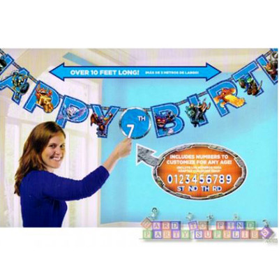 SKYLANDERS JUMBO PAPER BANNER KIT ~ Birthday Party Supplies Decorations ...