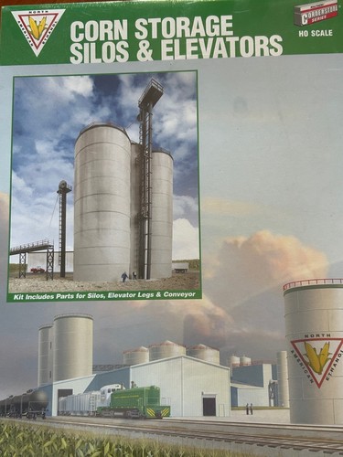 CORN STORAGE SILOS & ELEVATORS NA ETHANOL HO Scale PLASTIC 933-2975 NEW ...
