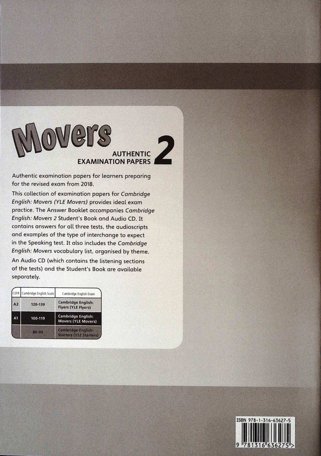 Cambridge English Young Learners 2 for Revised Exam from 2018 Movers ...