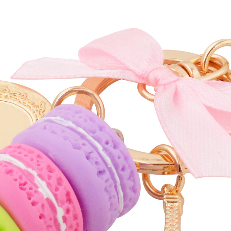 Macaron Cake Dessert Beads Keychain Women/Girl's Handbag Pendant Key ...