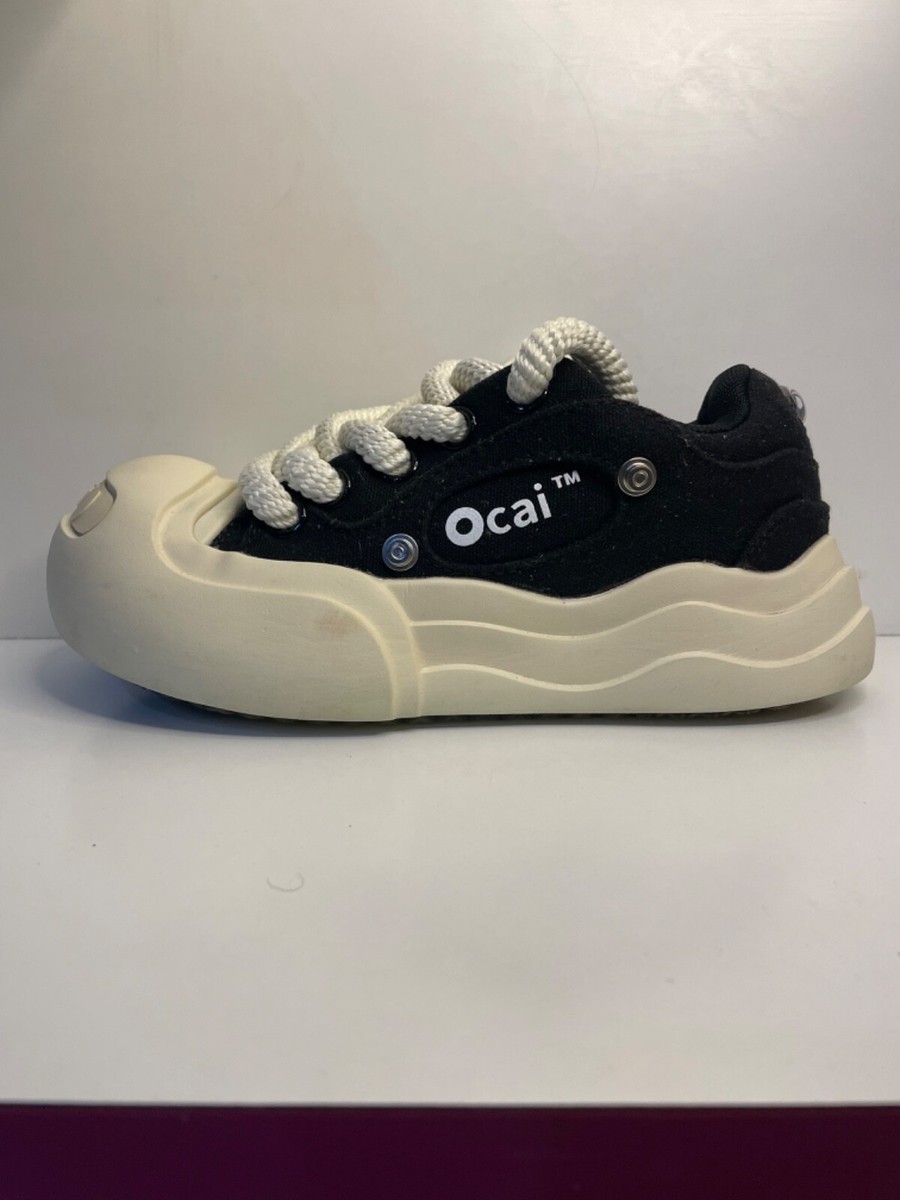 OCAI Smile Black canvas shoes thick soles OC230232 - Size OCAI Smile Black canvas shoes thick soles OC230232 - Size
