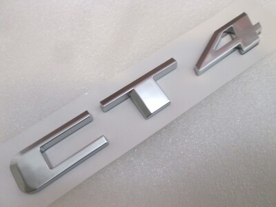 Cadillac CT4 Rear Trunk Decklid Letter Badge Emblem **SILVER** | eBay