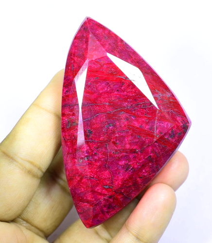 625 Ct Natural Huge Red Ruby Trillion Earth Mined For Gallery Certified ...