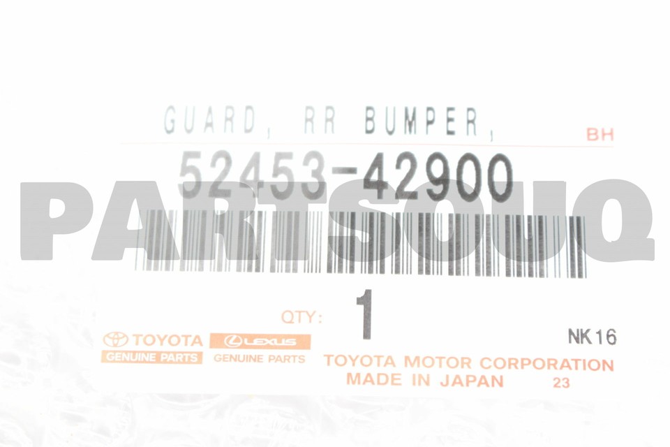 5245342900 Genuine Toyota GUARD, RR BUMPER 52453-42900 | eBay