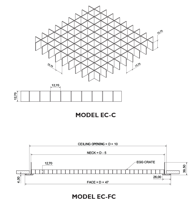 Egg Crate Grille (White) -Ventilation, Extraction, Supply, Office ...