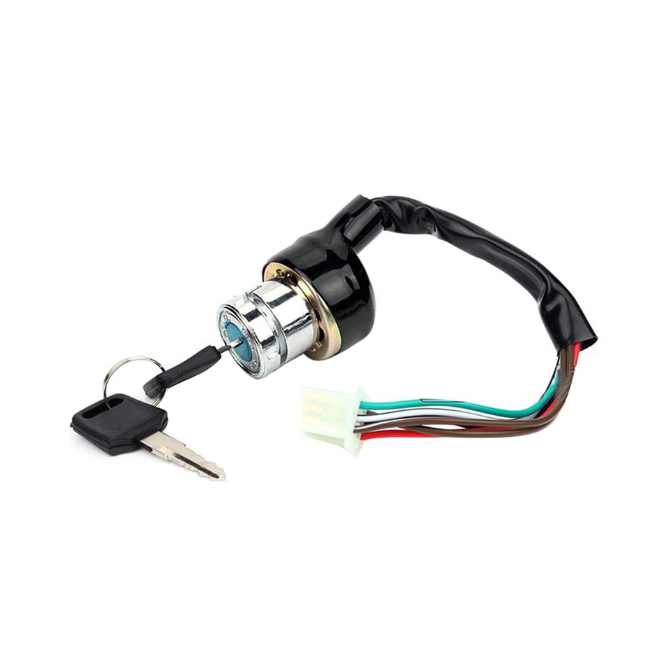 Universal Motorcycle 6 Wire Ignition Starter Off/On/On Switch Lock With ...