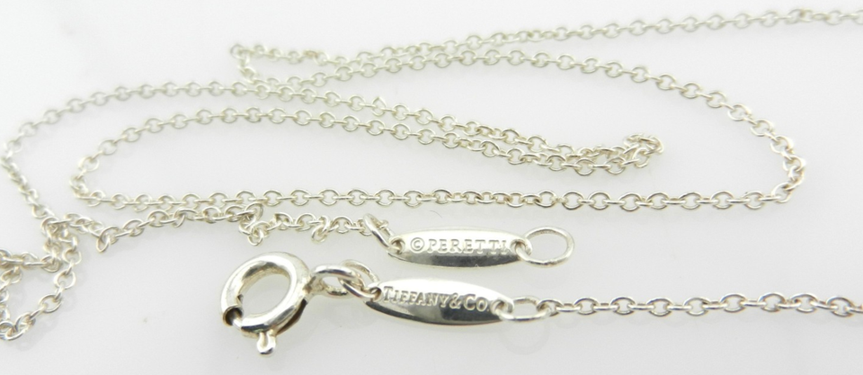 Authentic Tiffany & Co. Sterling Silver Elsa Peretti Chain Necklace w ...