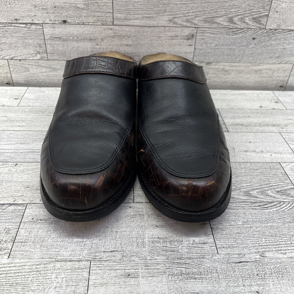 Ariat Black Brown Leather Croc Clogs Mules Shoes 94302 Women Size 8.5B ...