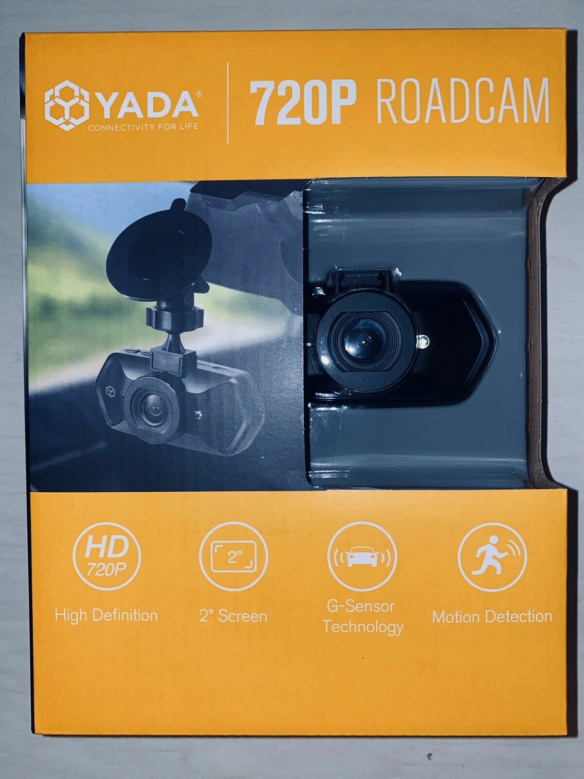 NEW Yada Roadcam 720P Black Dash Camera, 120-Degree Wide Angle Lens, G ...