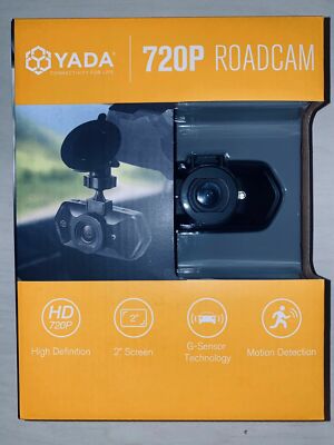NEW Yada Roadcam 720P Black Dash Camera, 120-Degree Wide Angle Lens, G ...