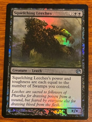 2014 MTG Wizards of the Coast Journey into Nyx Foil Squelching Leeches ...